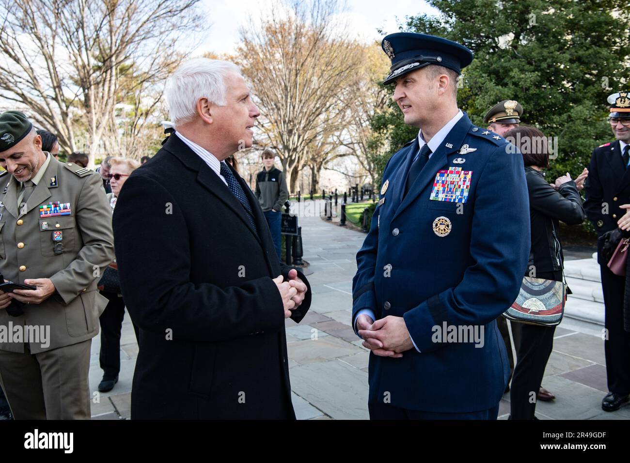 Charles Alexander, Jr. (left), superintendent, Arlington National ...