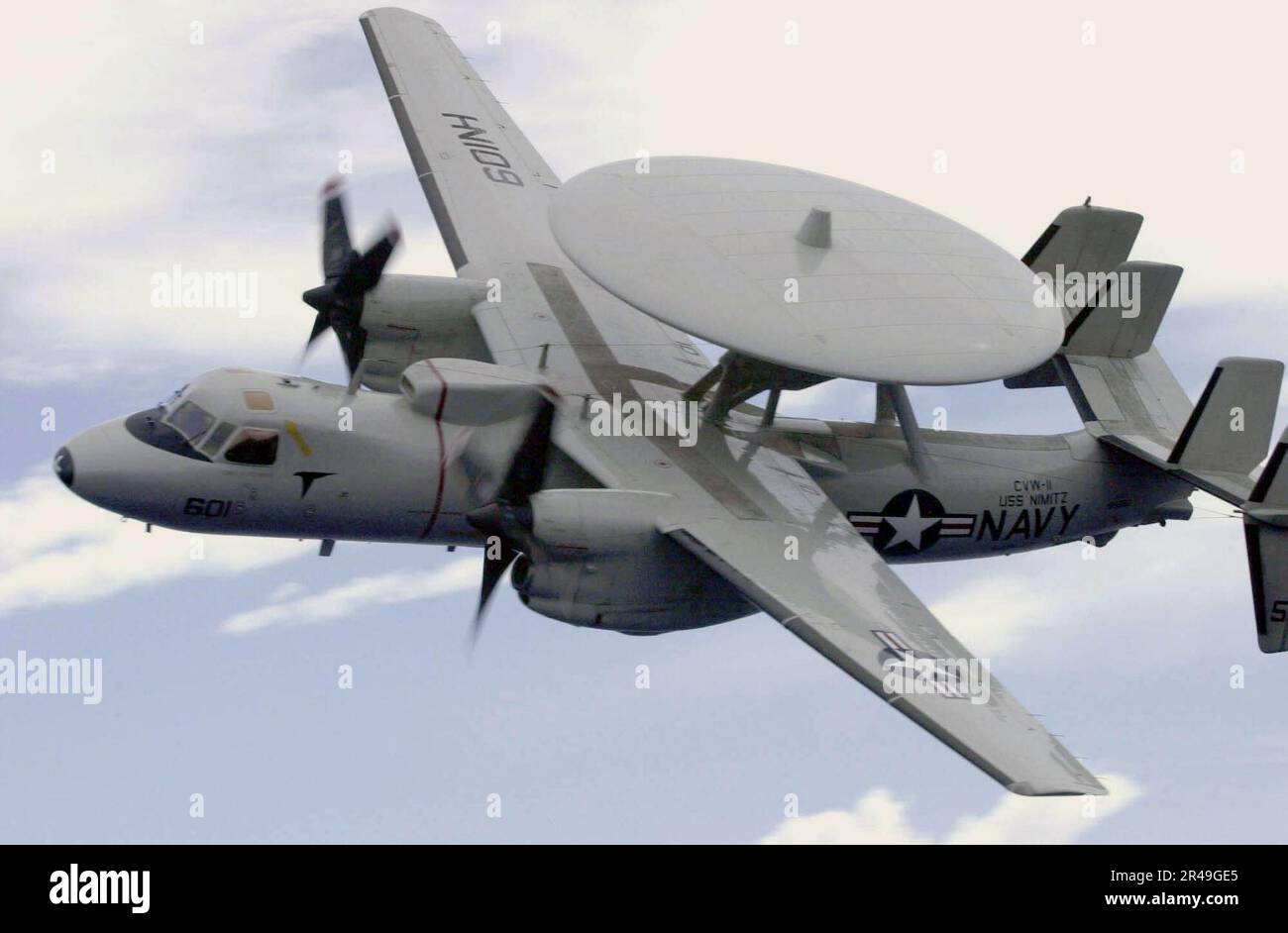 US Navy An E-2C Hawkeye assigned to the Wallbangers of Carrier Airborne ...