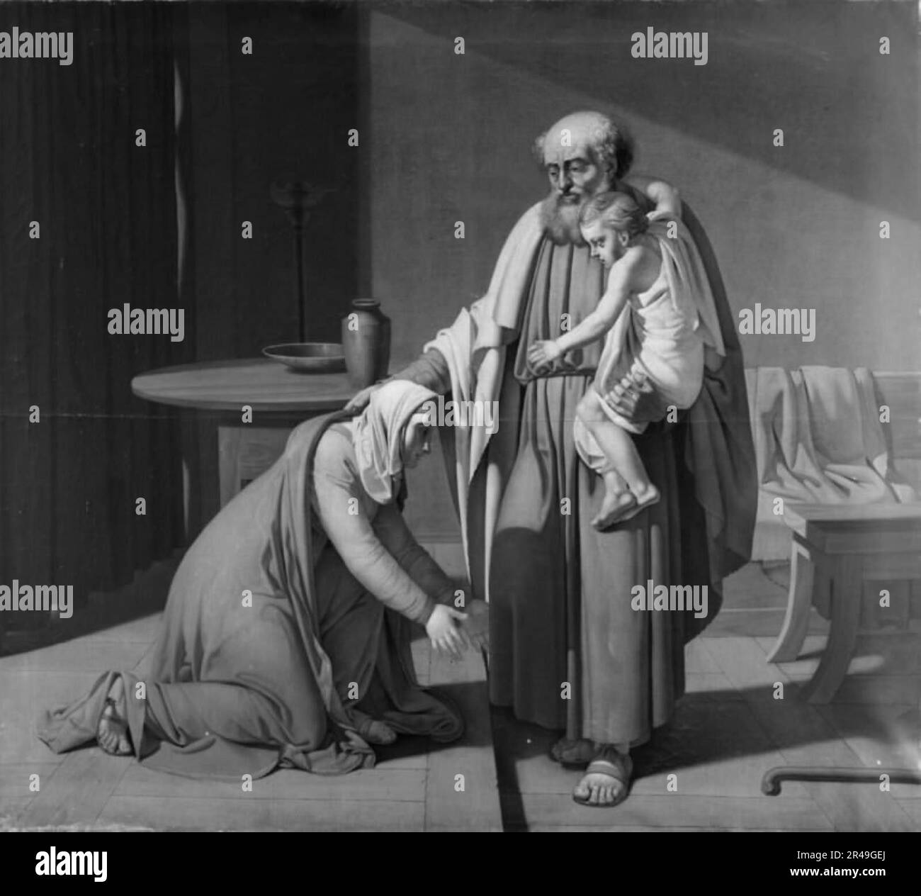 Elijah raises the widow's son from the dead, 1807-1818 Stock Photo - Alamy