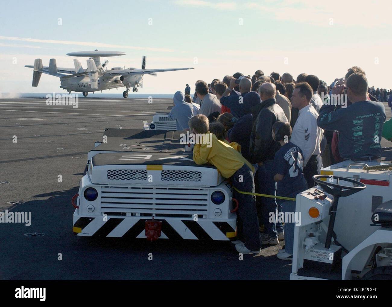US Navy An E2-C Hawkeye assigned to the Seahawks of Carrier Airborne ...