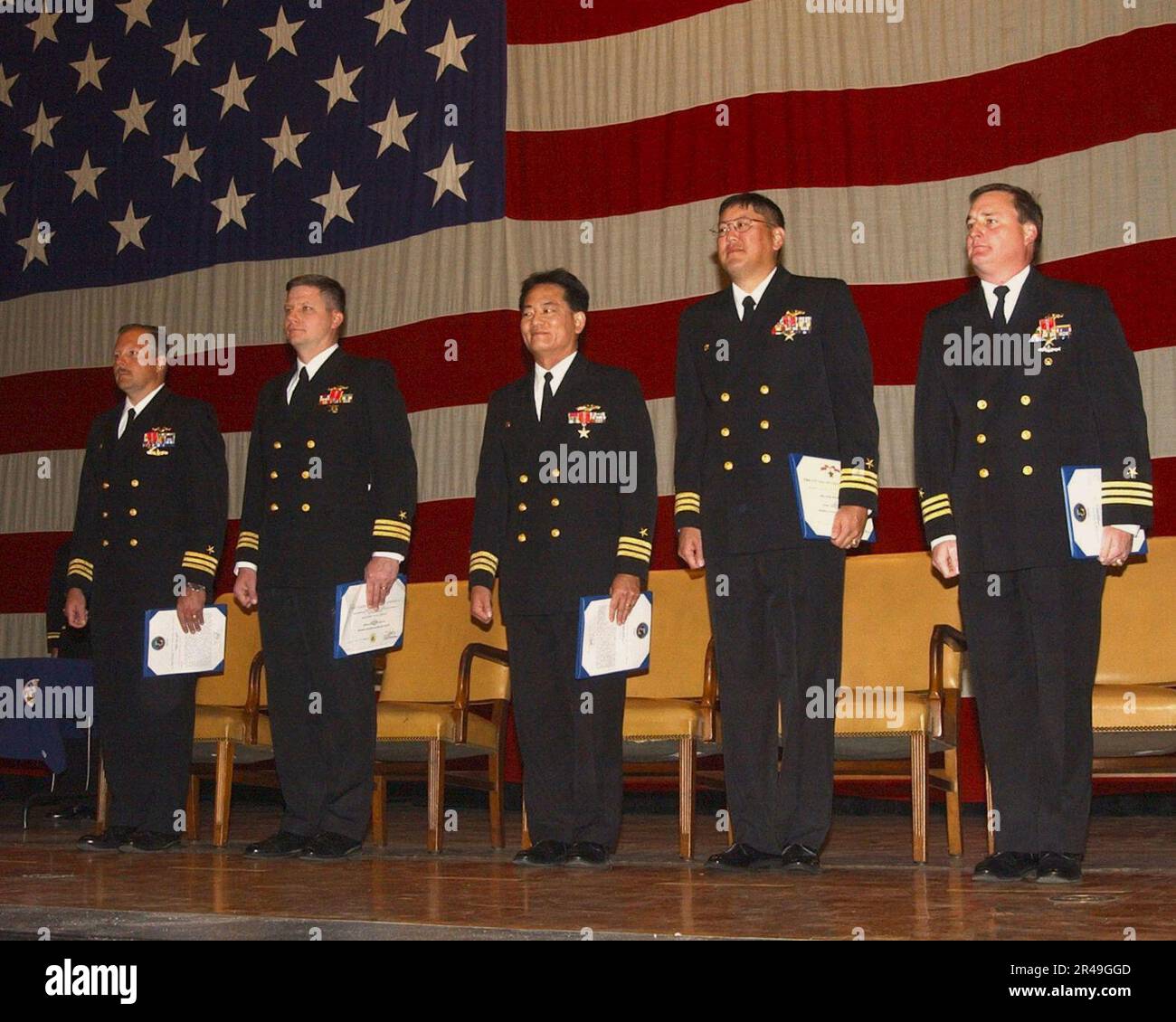 US Navy Five Submarine Commanders receive the Bronze Star Stock Photo ...