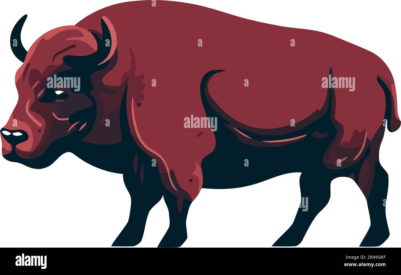 Standing buffalo design Stock Vector Image & Art - Alamy