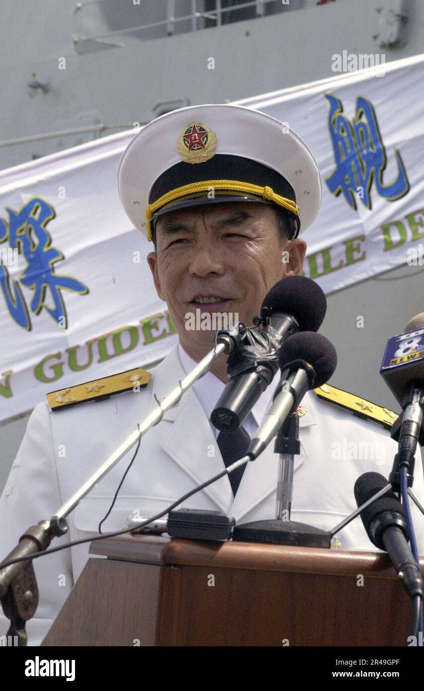 US Navy Rear Adm. Xue Tianpei, Deputy Commander of the People's ...