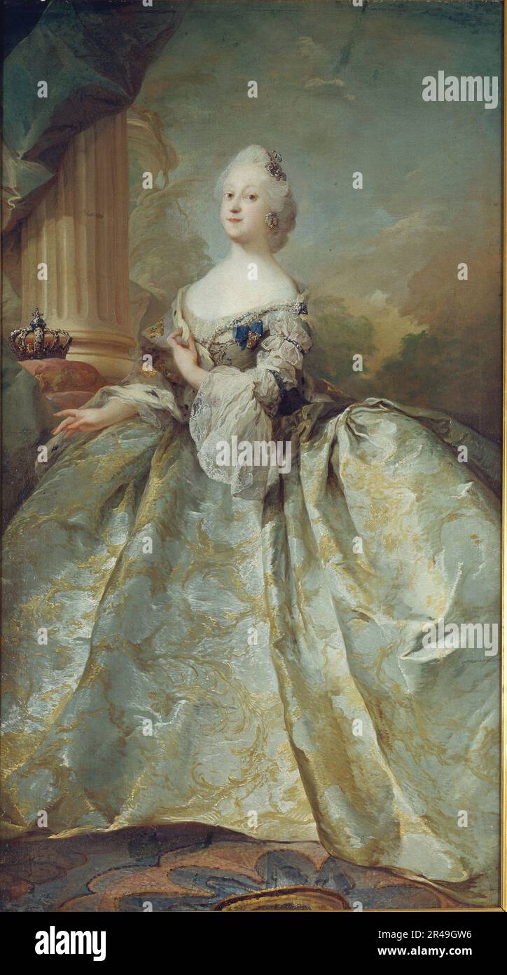 Portrait of Louise, first queen of Frederik V, 1751 Stock Photo - Alamy