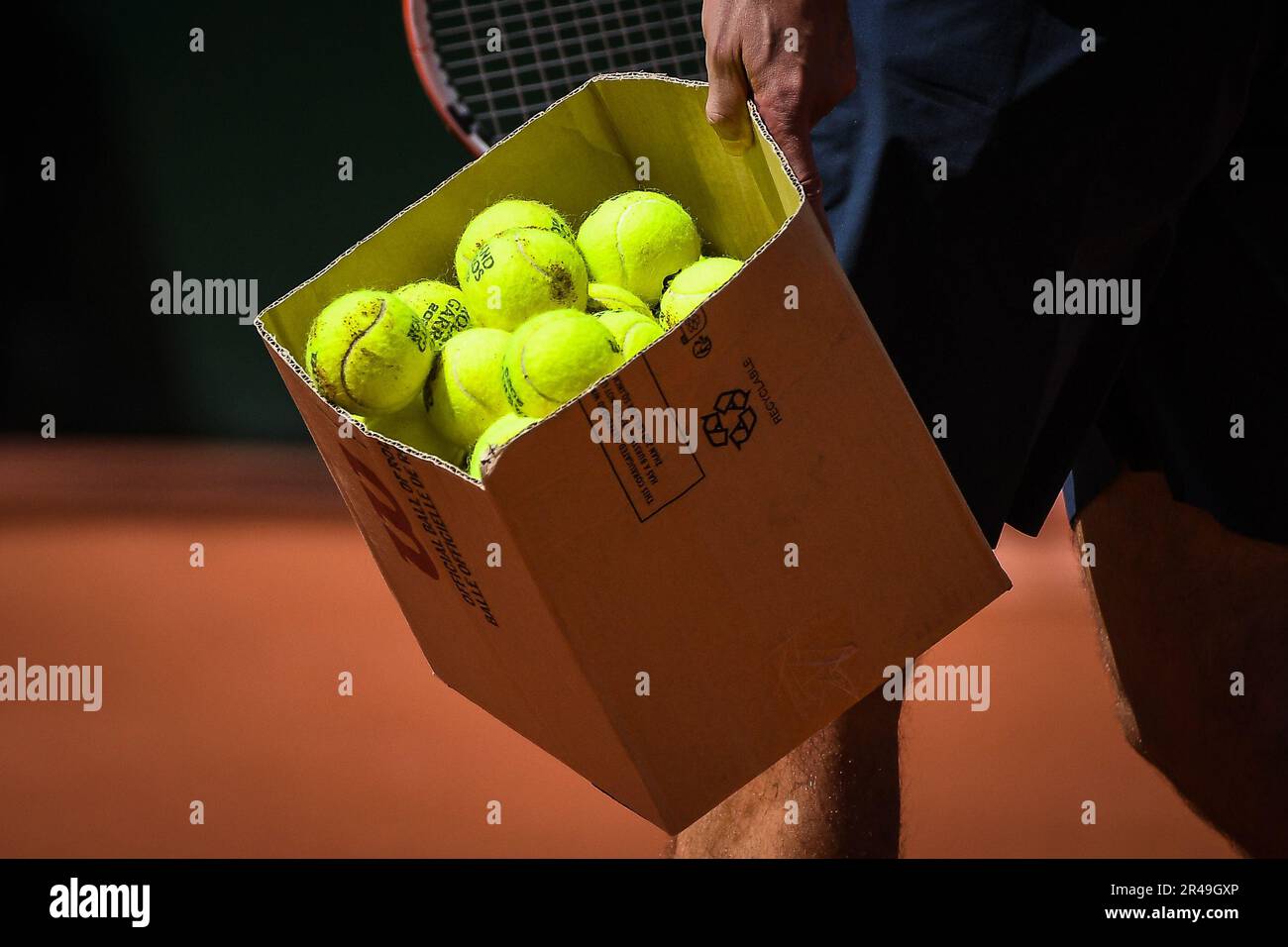 Illustration of the official balls during Roland-Garros 2023, Grand ...