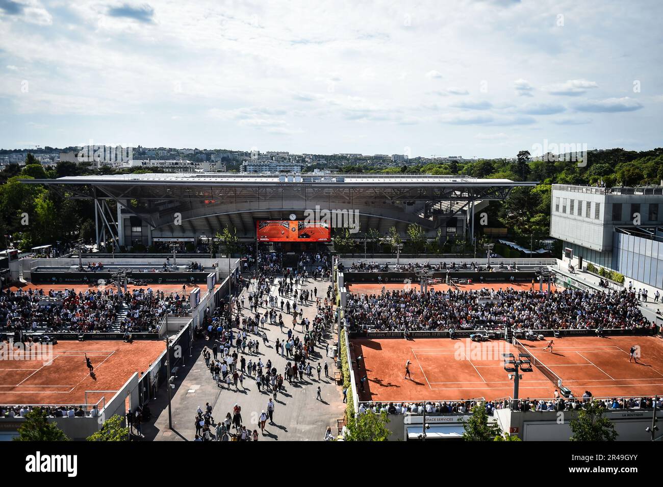 General view during Roland-Garros 2023, Grand Slam tennis tournament ...