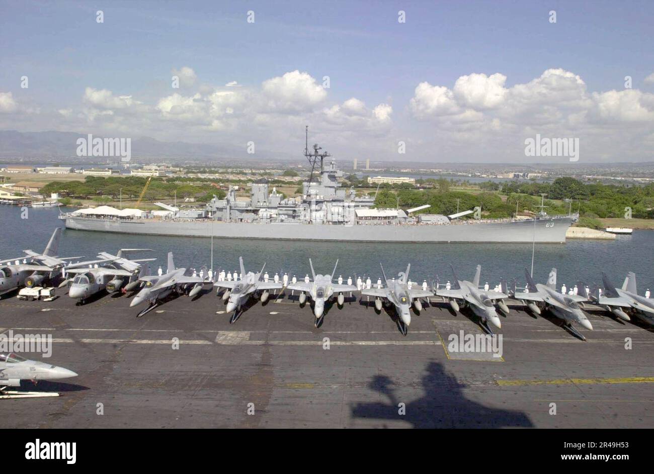 US Navy Crewmembers aboard USS Nimitz (CVN 68) and embarked Carrier Air ...