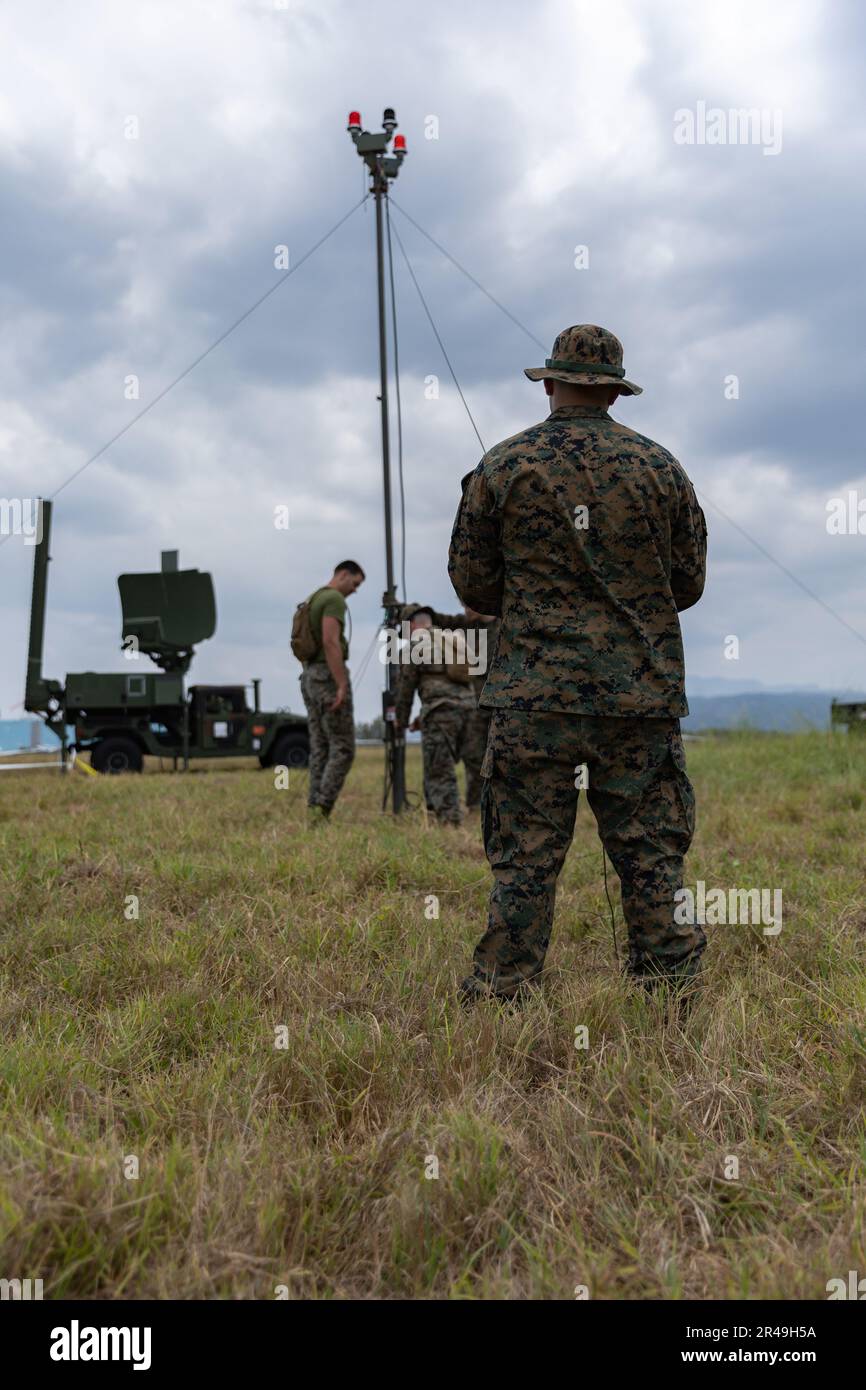 U.S. Marines with Marine Air Control Squadron 4, 1st Marine Aircraft ...