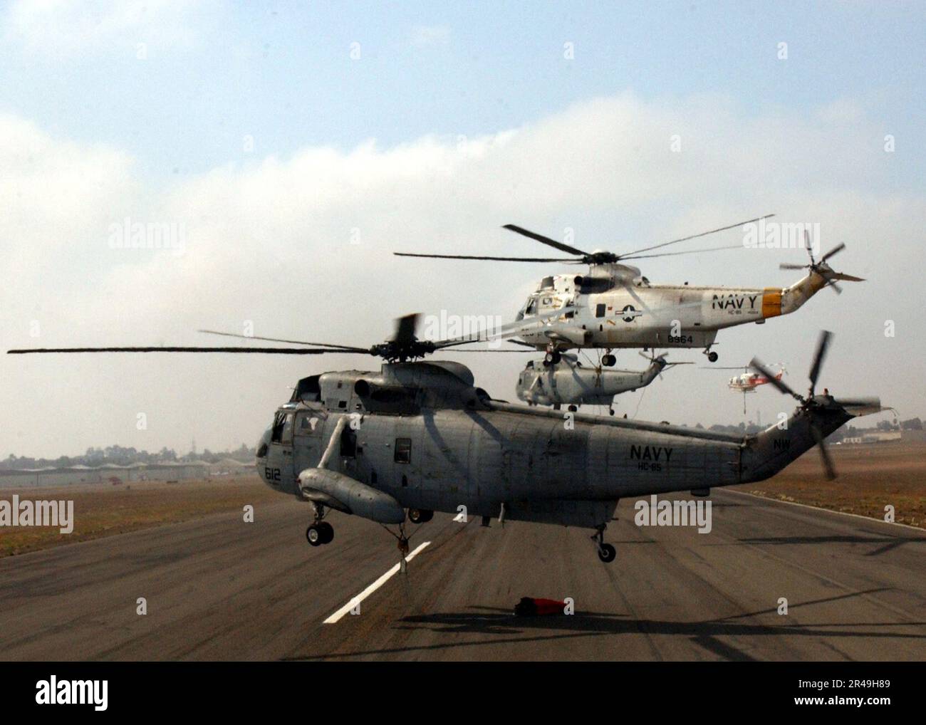 US Navy Several UH-3H Sea King helicopters depart Montgomery Field ...