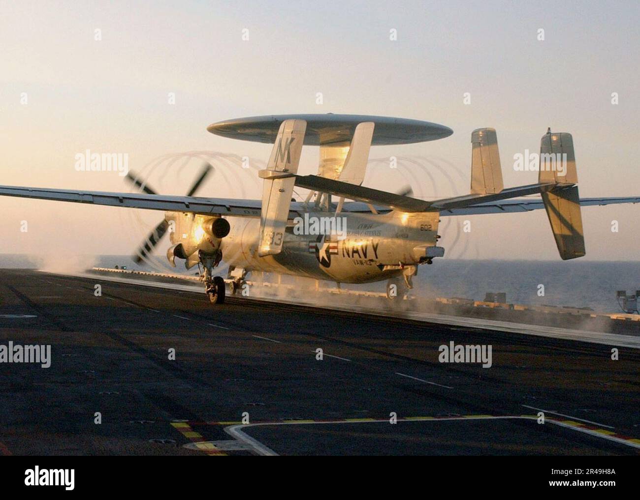 US Navy An E-2C Hawkeye assigned to the Black Eagles of Carrier ...