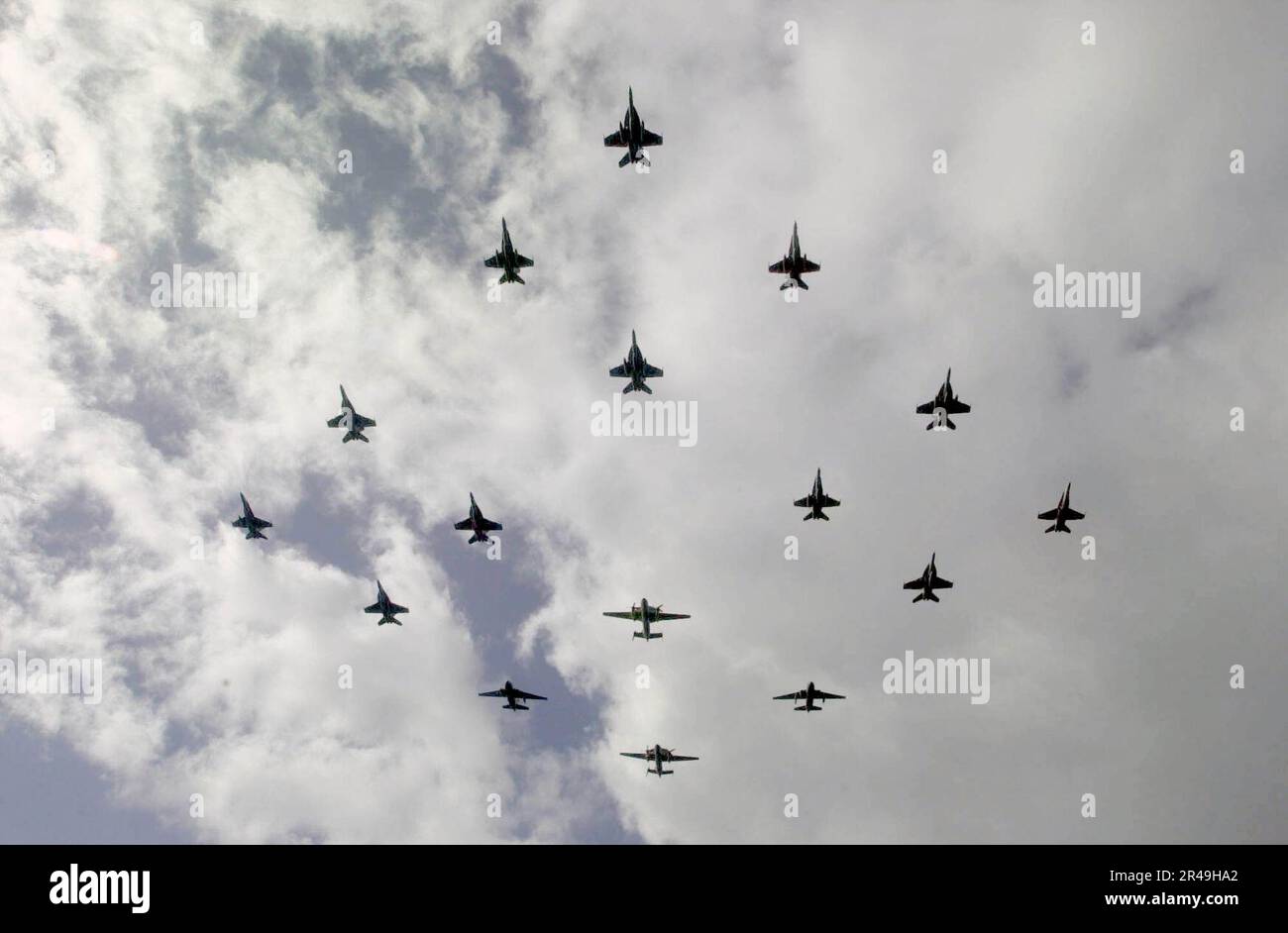 US Navy Carrier Air Wing Eleven (CVW-11) concludes the air show by ...