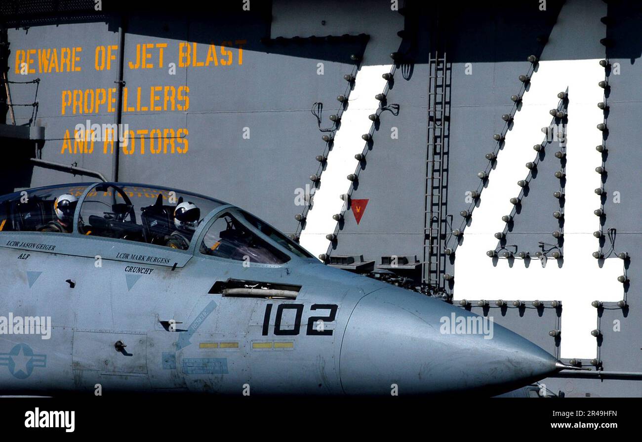 US Navy The air crew of an F-14D Tomcat make preparations to launch ...