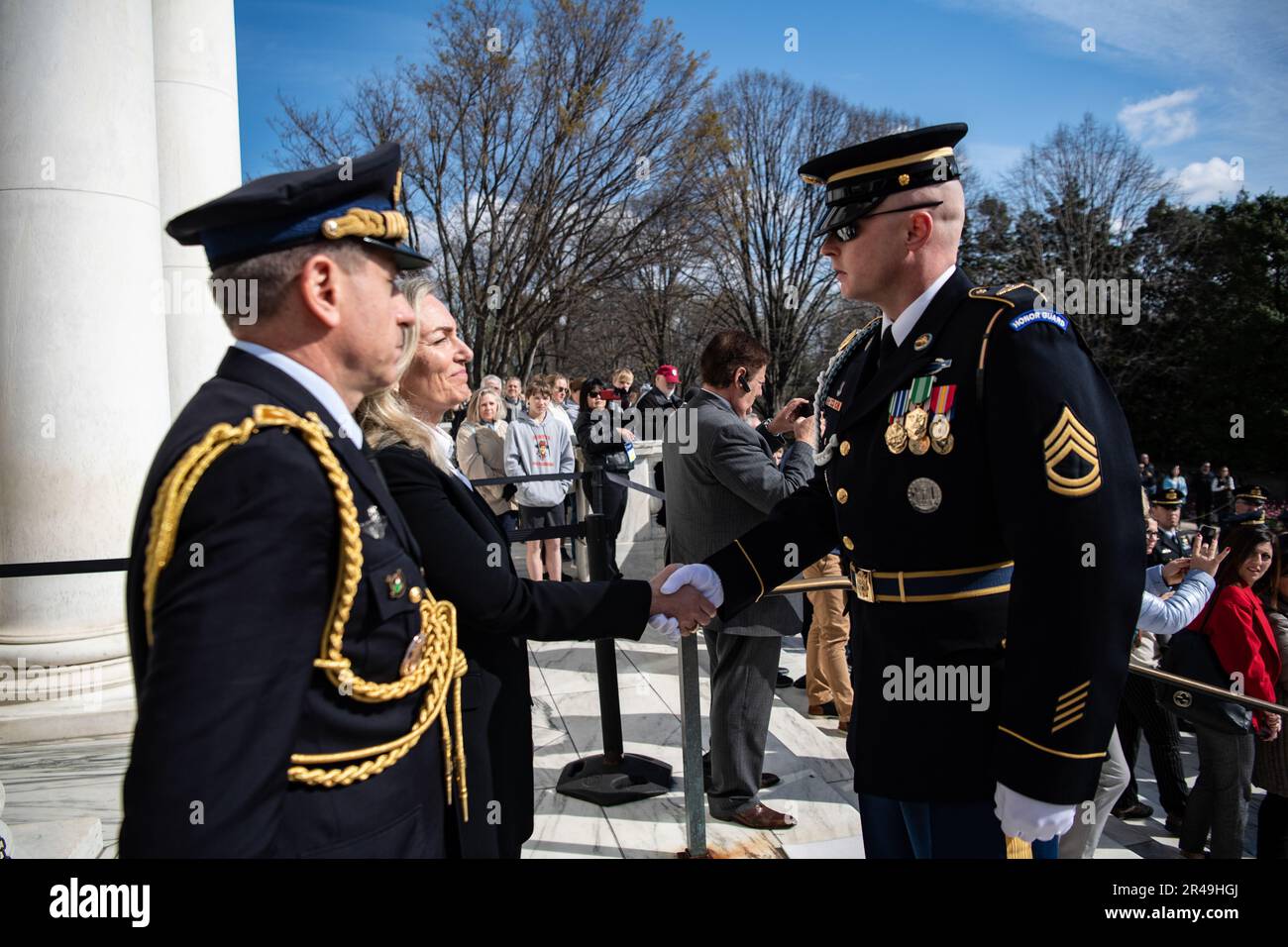 Italian Ambassador to the U.S. Mariangela Zappia (back left) and ...