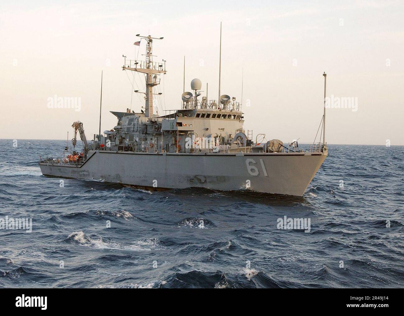US Navy USS Raven (MHC 61) travels through the Arabian Gulf Stock Photo ...