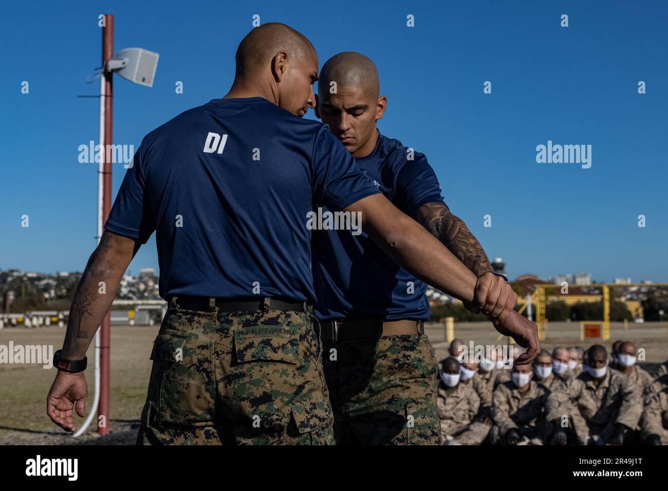 U.S. Marine Corps drill instructors with Kilo Company, 3rd Recruit ...