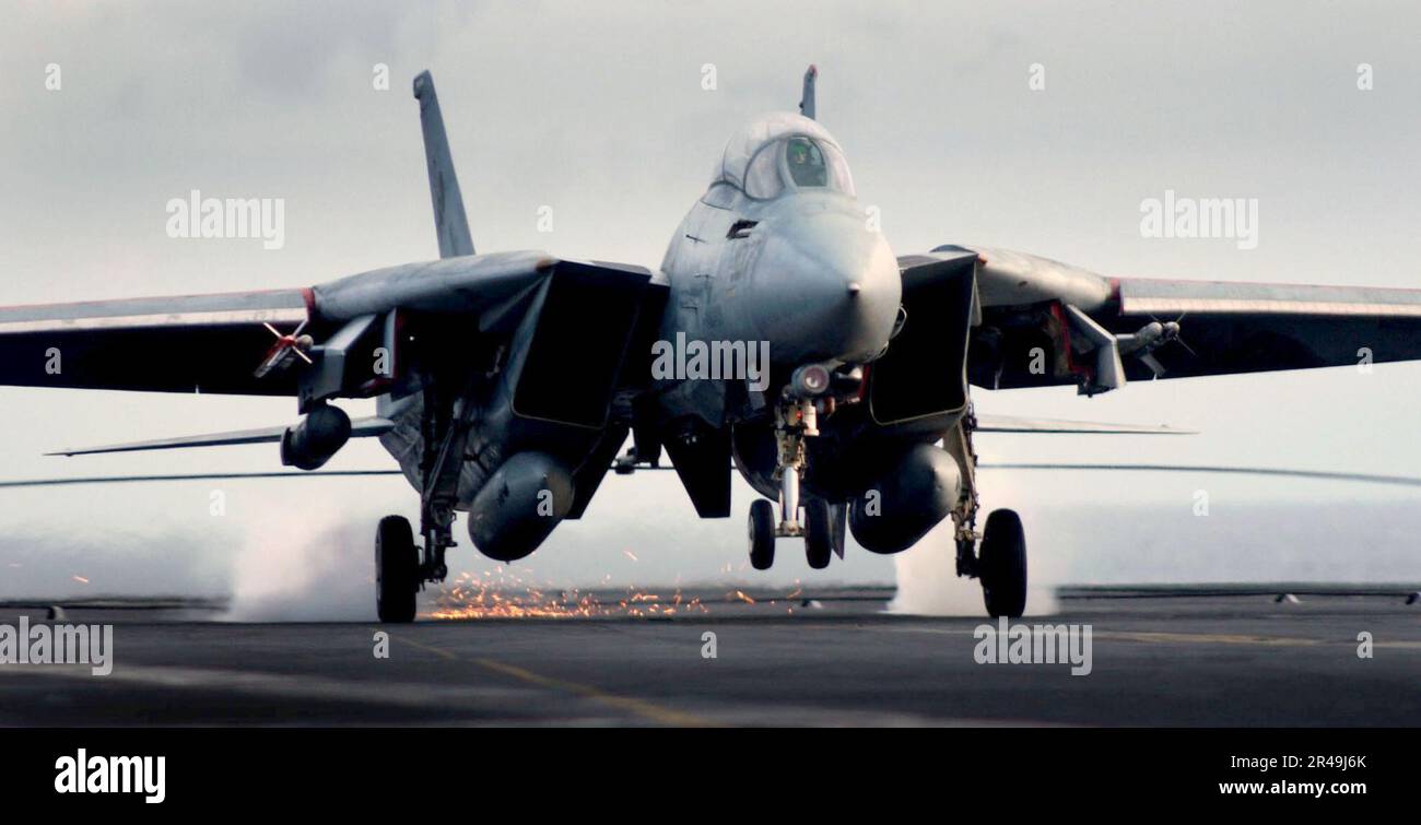 US Navy An F-14D Tomcat assigned to the Tomcatters of Fighter Squadron ...