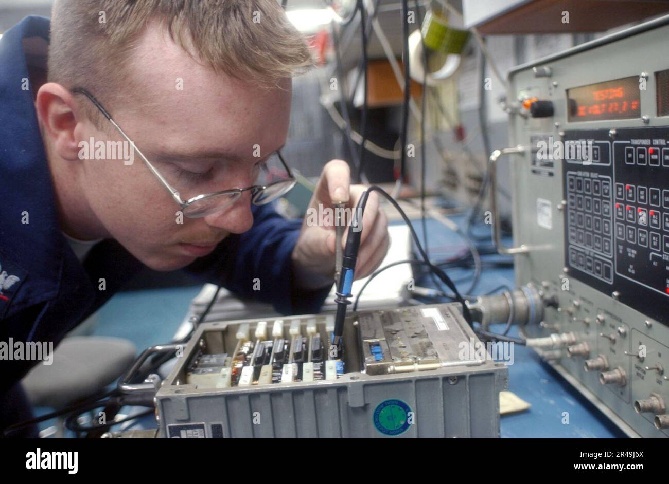 US Navy Equipment is inspected aboard USS Kitty Hawk (CV 63 Stock Photo ...