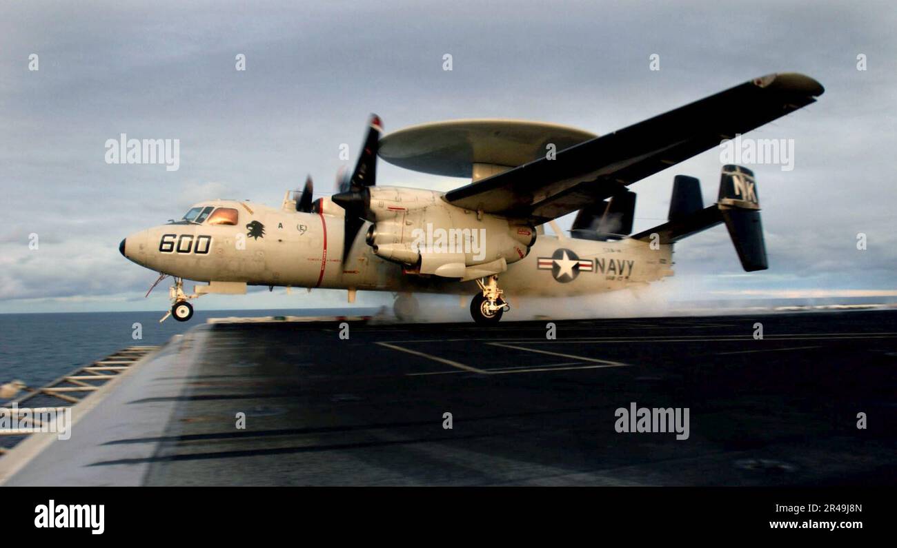 US Navy An E-2C Hawkeye assigned to the Black Eagles of Carrier ...