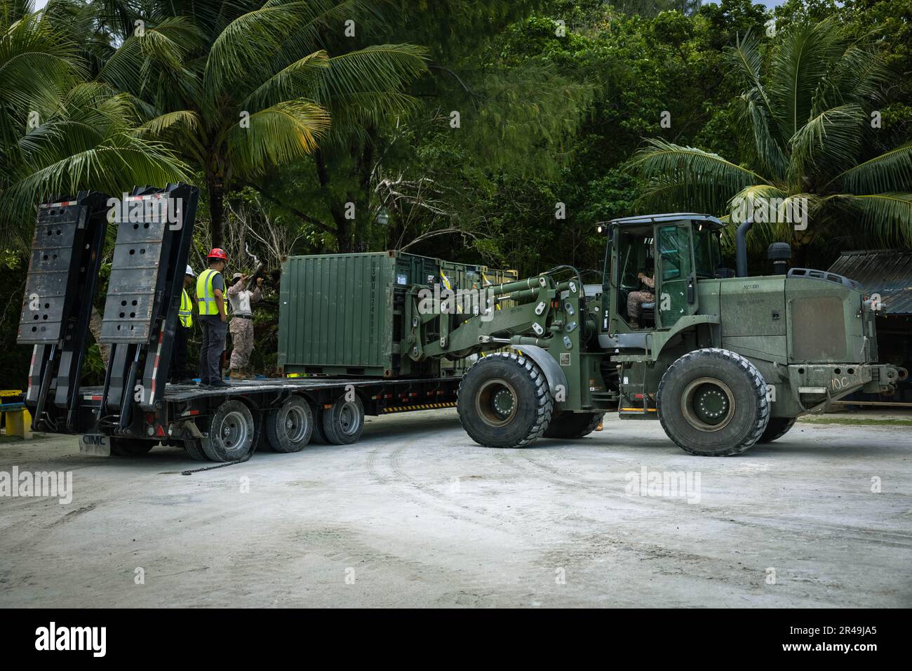Peleliu locals help U.S. Marines from 7th Engineer Support Battalion ...