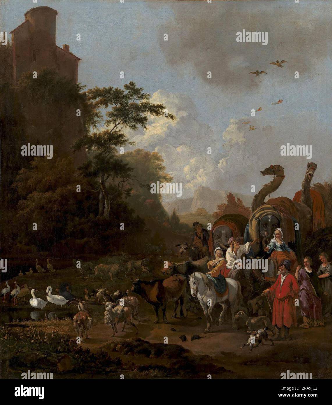 Noah Leaving the Ark, 1649-1685 Stock Photo - Alamy