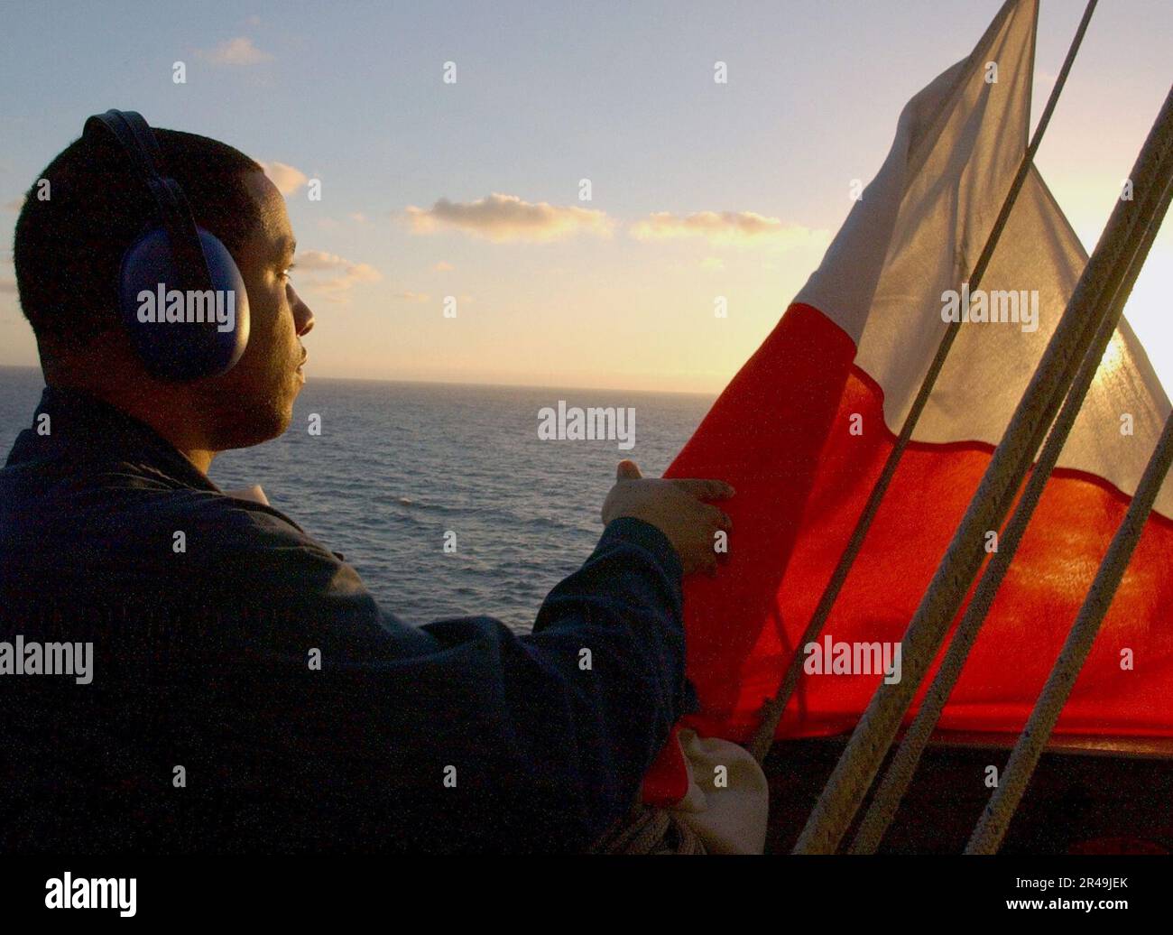 US Navy Signalman Stock Photo - Alamy