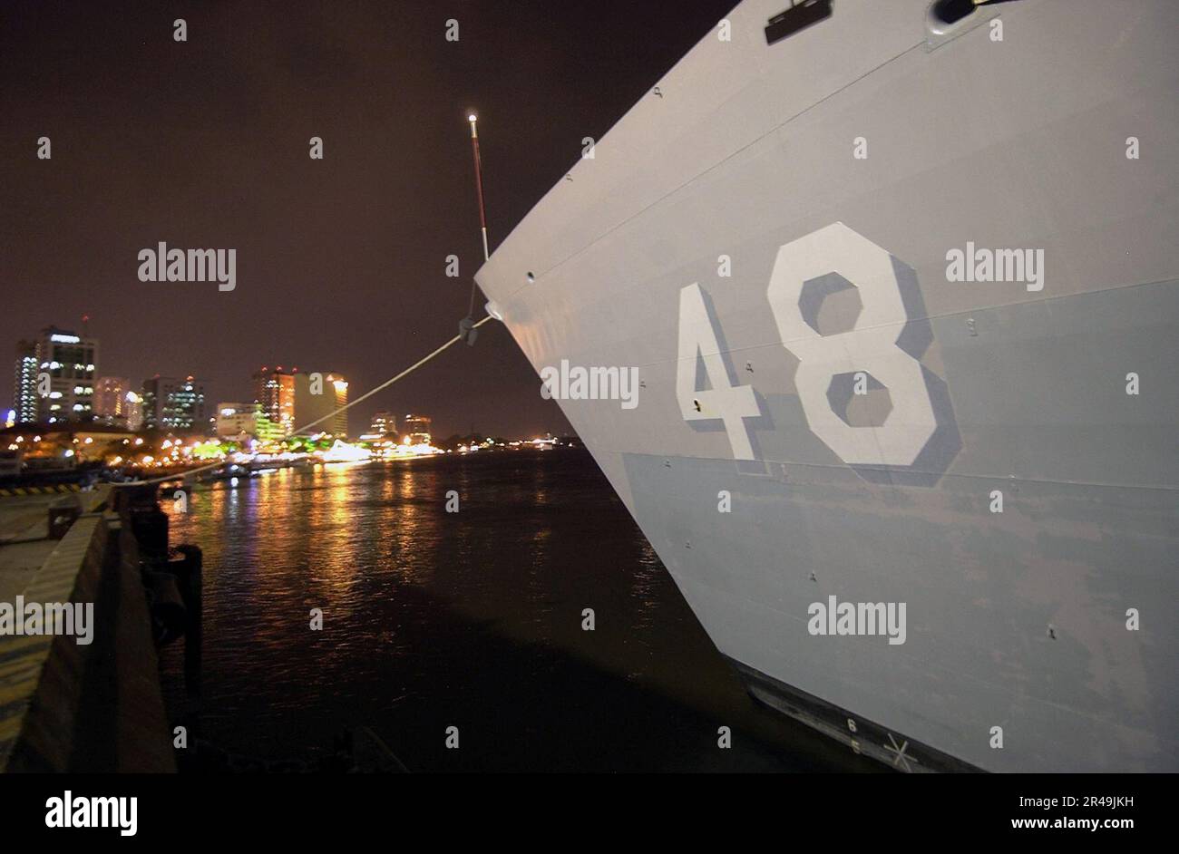 US Navy The hull number on the bow of USS Vandegrift (FFG 48) is ...