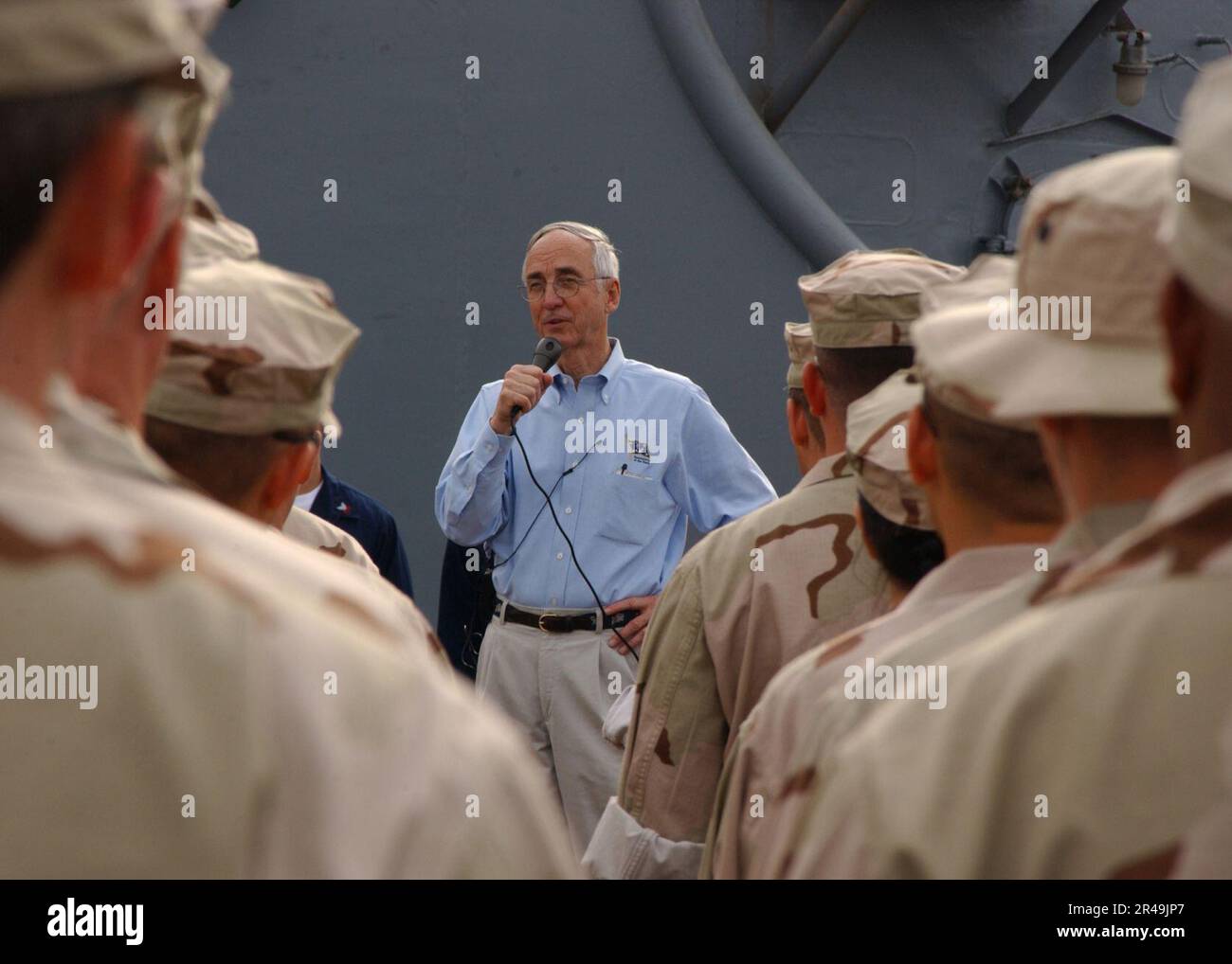 US Navy Secretary of the Navy, the Honorable Gordon R. England, talks ...