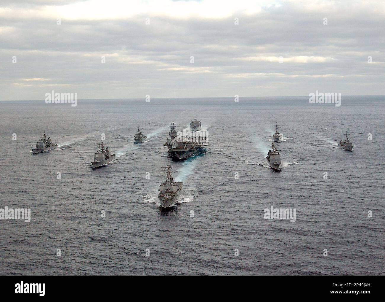 Us Navy Uss George Washington Cvn 73 Carrier Strike Group Formation