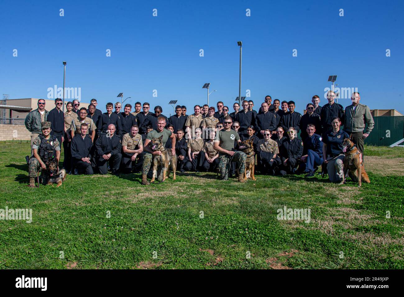 U.S. Navy Junior Reserve Officer Training Corps cadets pose with ...