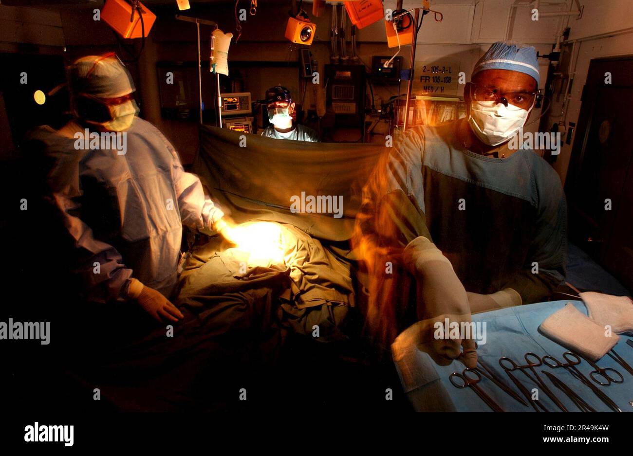 US Navy A medical team aboard USS John C. Stennis (CVN 74) perform a ...