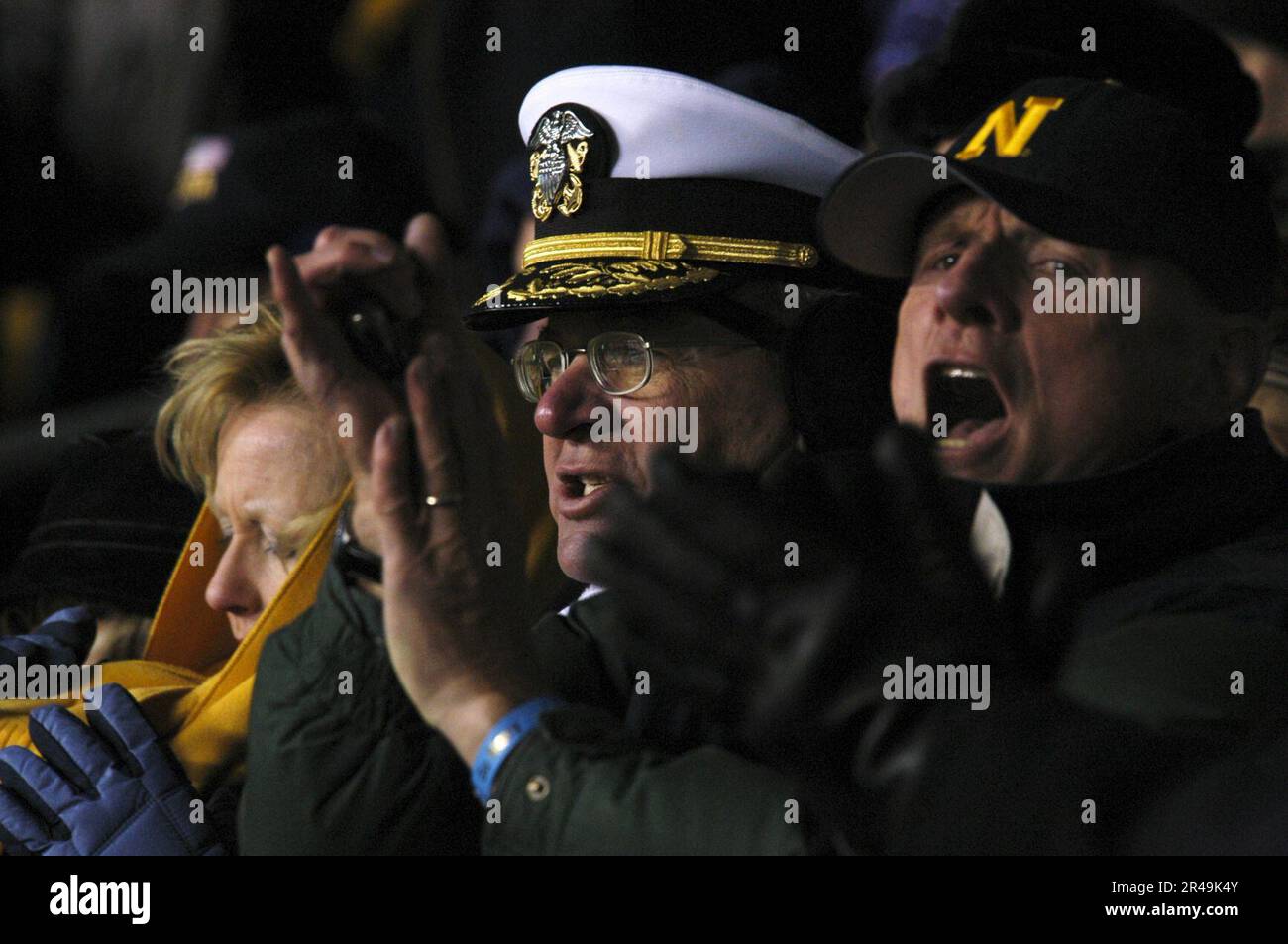US Navy Congressman Ed Schrock, right, Chief of Naval Operations Adm ...