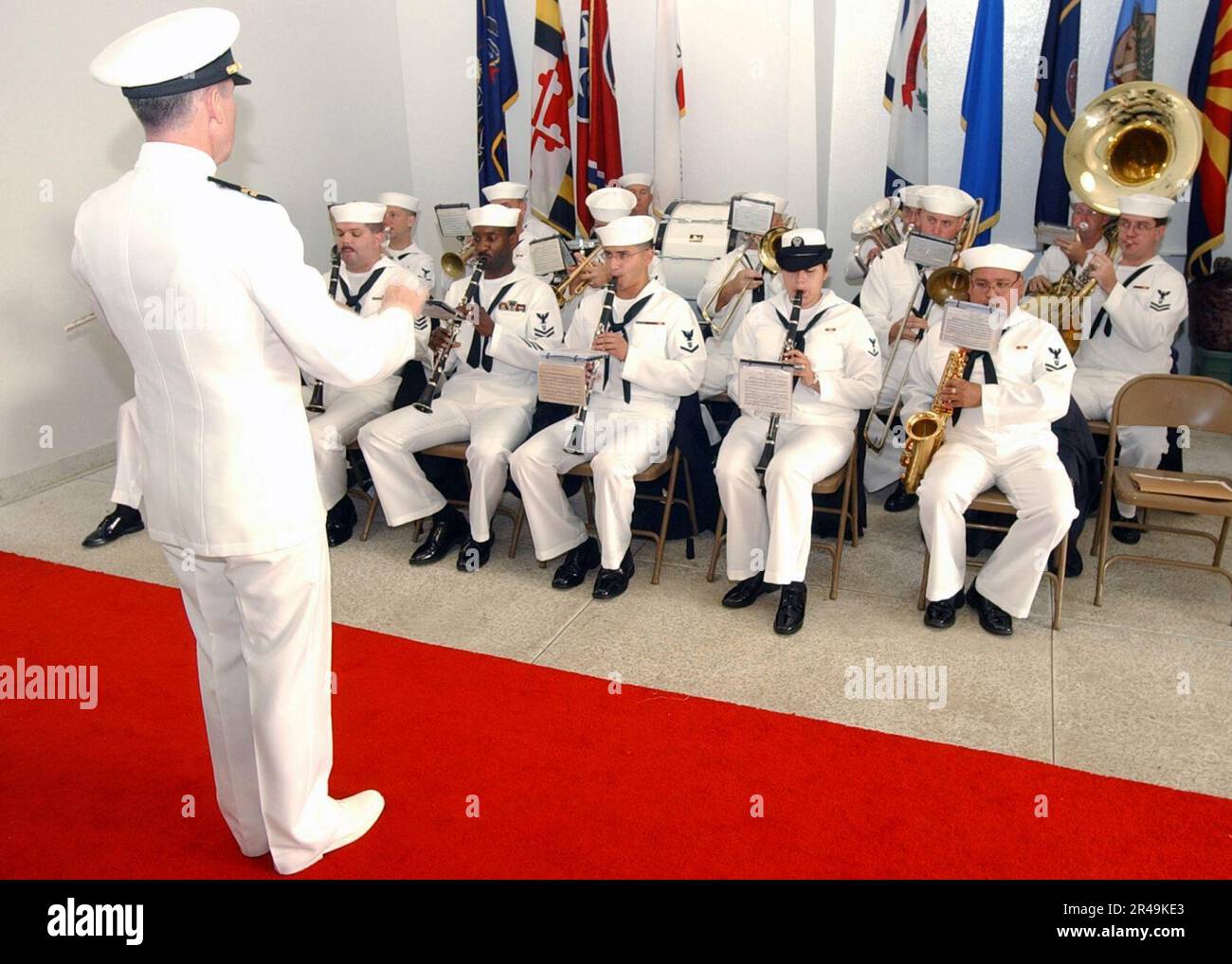 US Navy Sailors assigned to the Pacific Fleet Band provided music ...