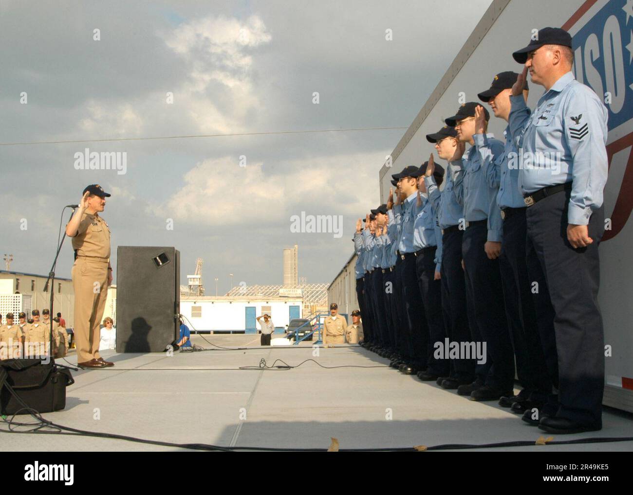 US Navy Master Chief Petty Officer of the Navy Terry Scott reenlists 14 ...