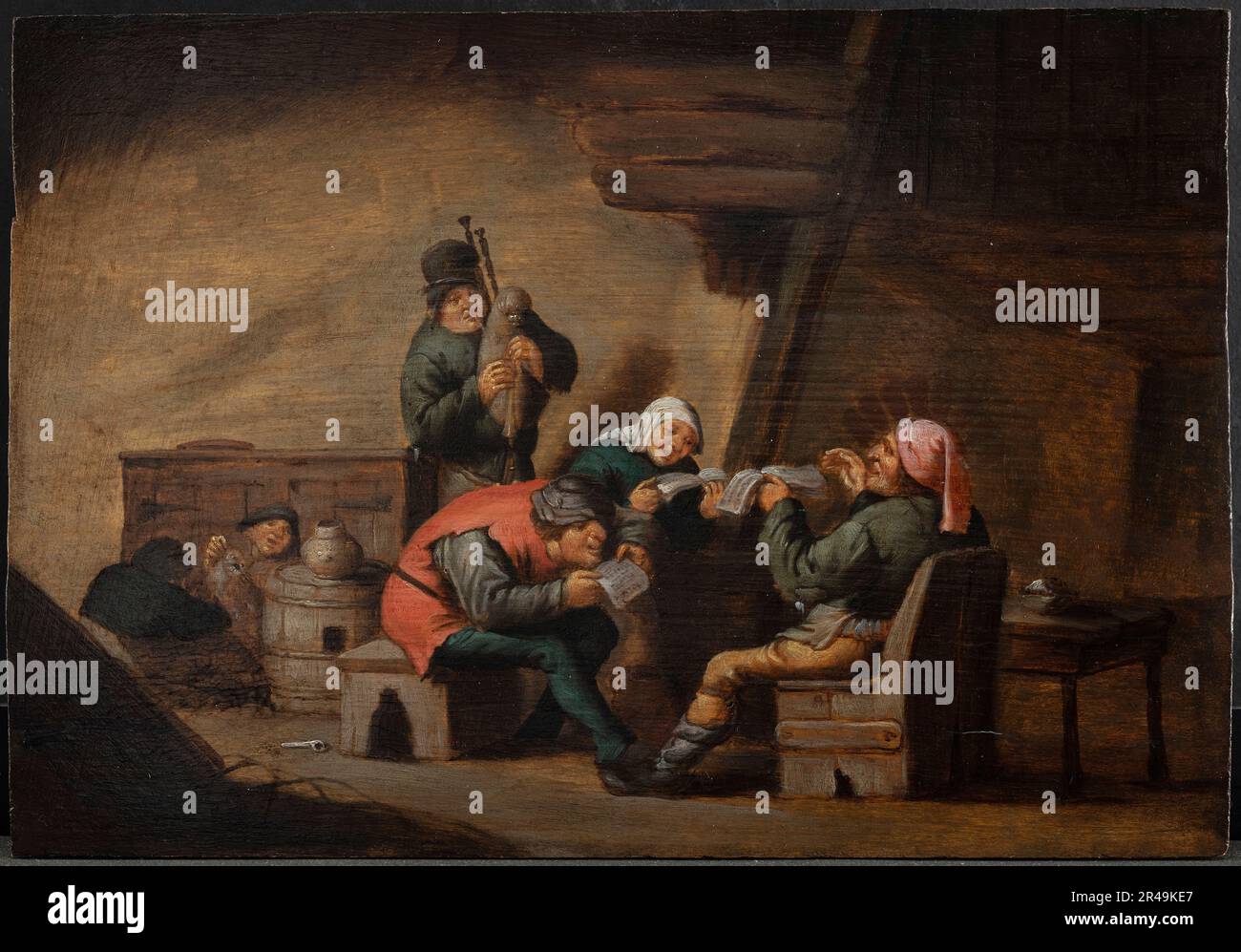 Bagpipe Music and Singing. The Five Senses: The Sense of Hearing, 1637 ...