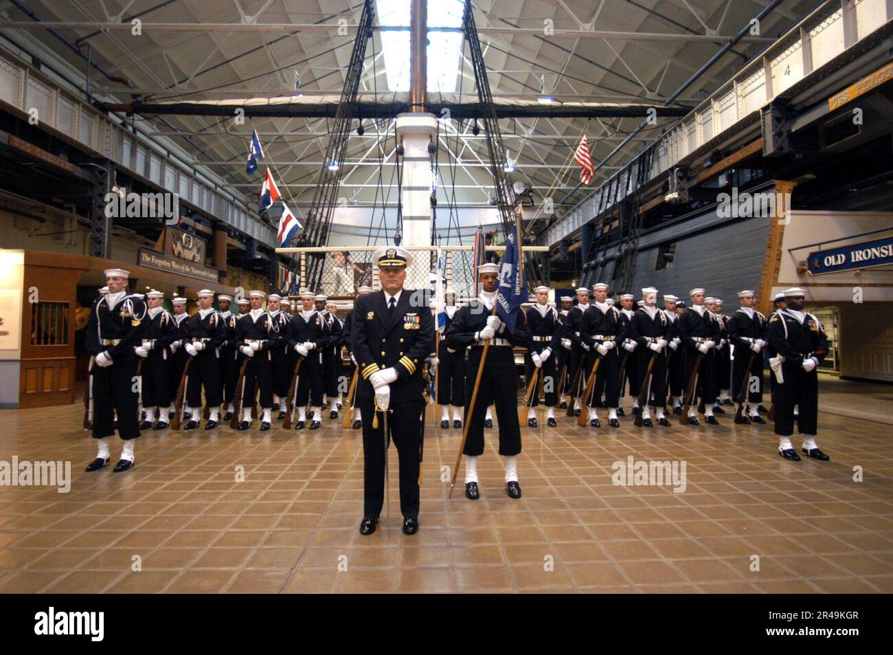 US Navy The U.S. Navy Ceremonial Guard stands at parade rest while in ...