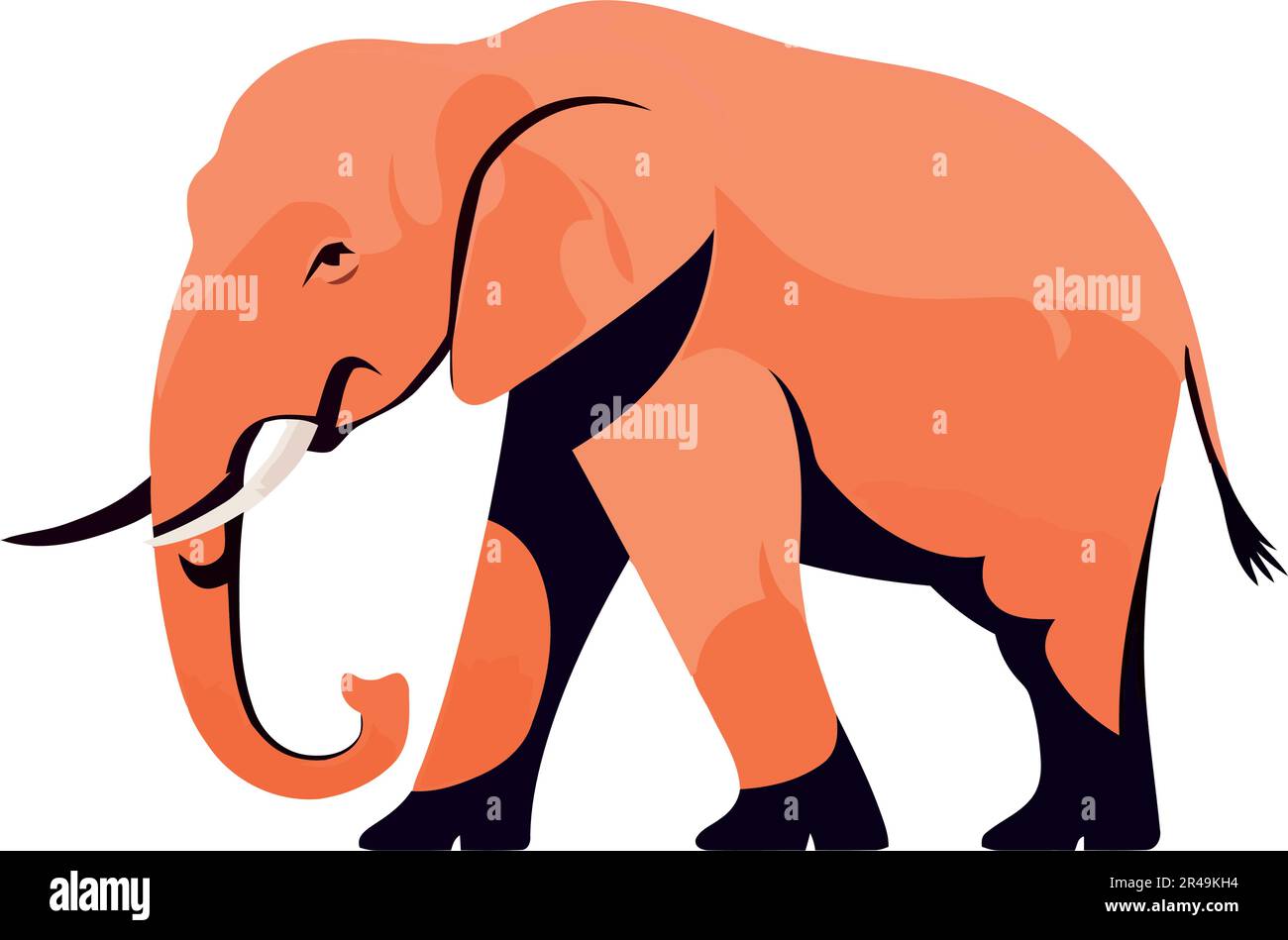 Cute elephant walking Stock Vector Image & Art - Alamy