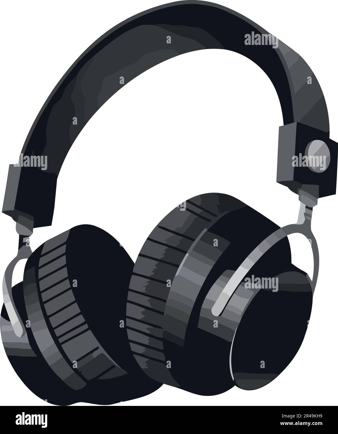 Modern headphones of black color Stock Vector Image & Art - Alamy