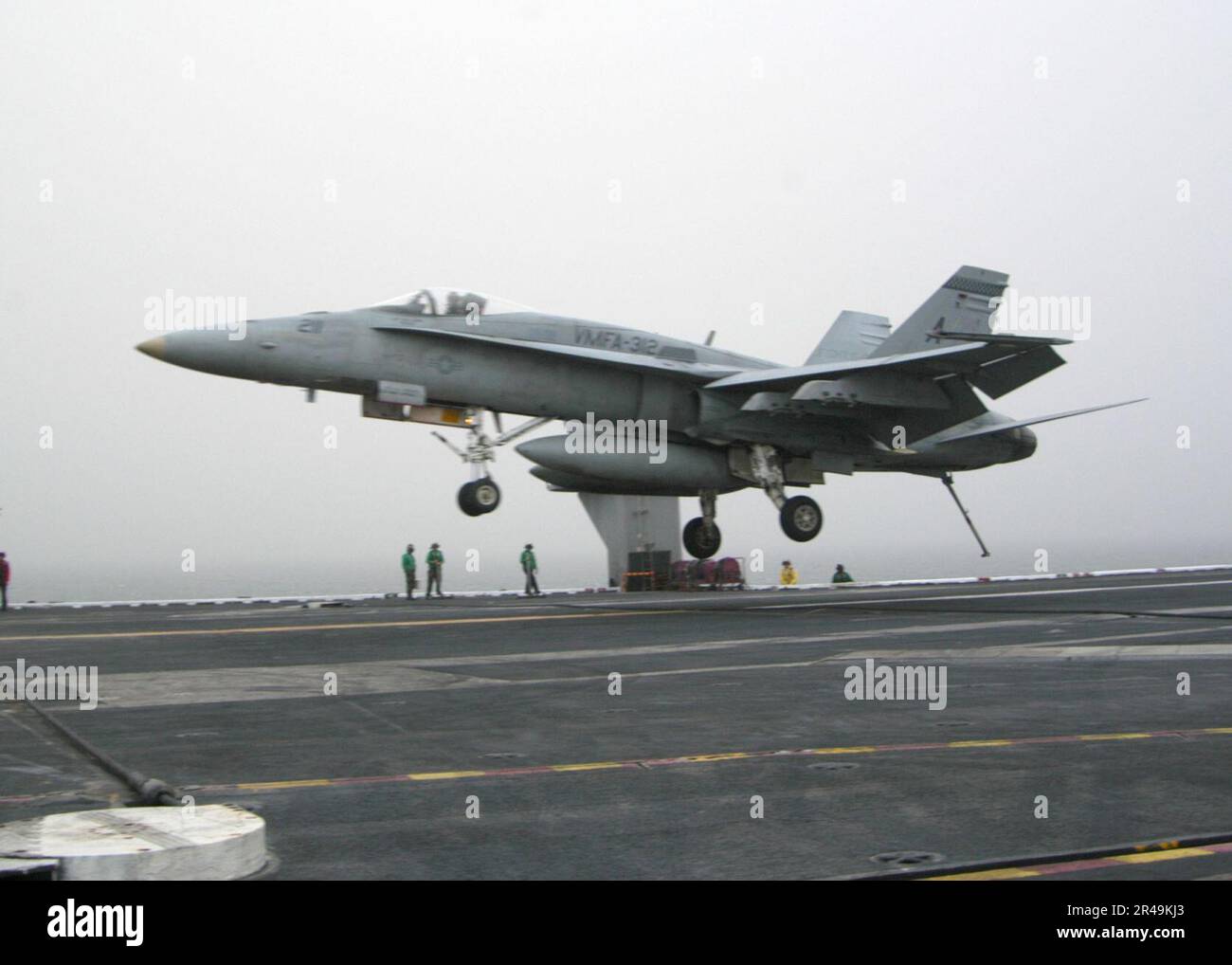 US Navy An F-A-18 Hornet assigned to the Checkerboards of Marine Strike ...