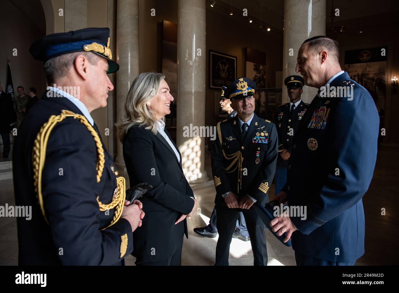 Italian Ambassador to the U.S. Mariangela Zappia (second to left ...