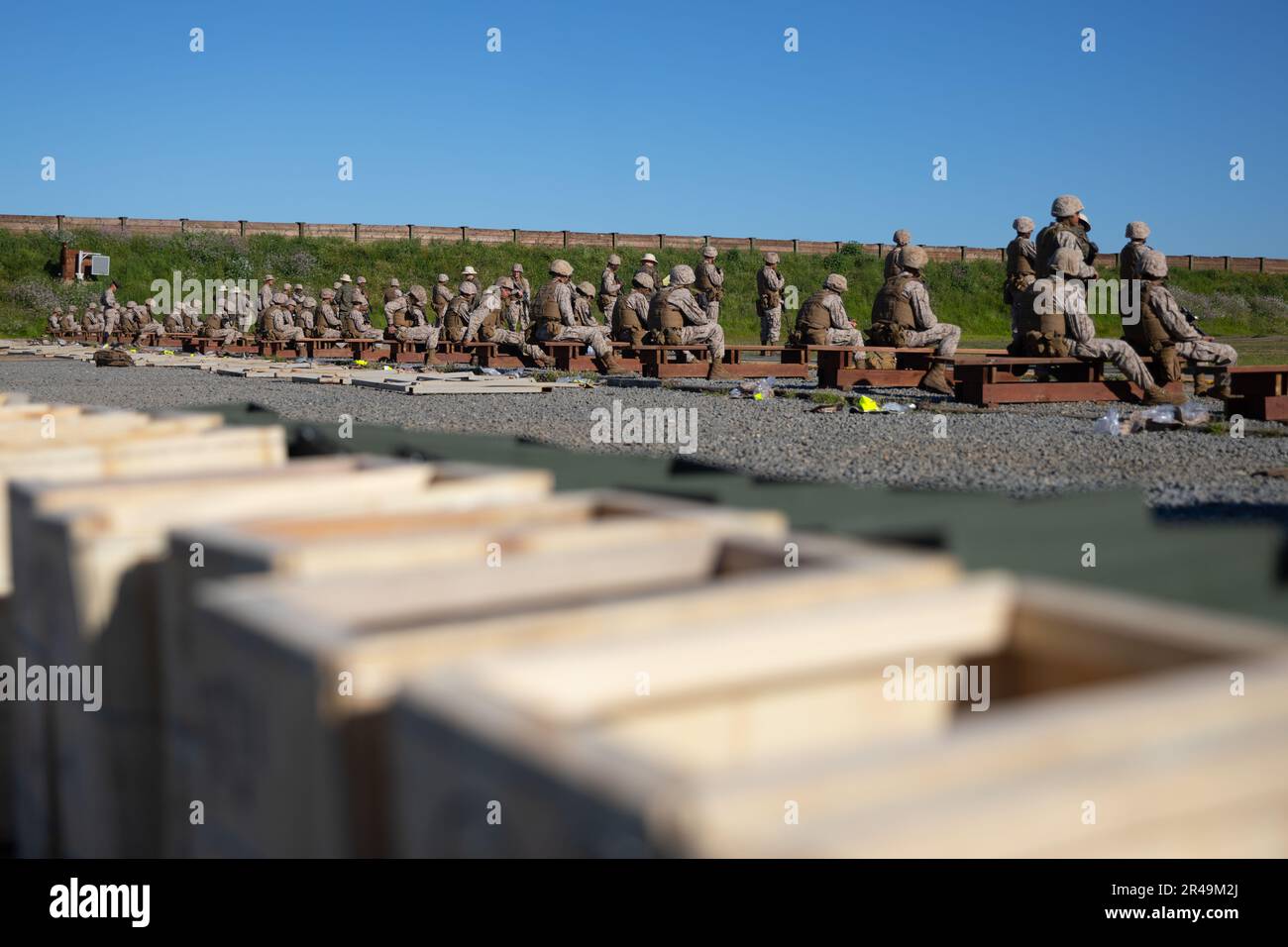 U.S. Marine Corps recruits with Kilo Company, 3rd Recruit Training ...