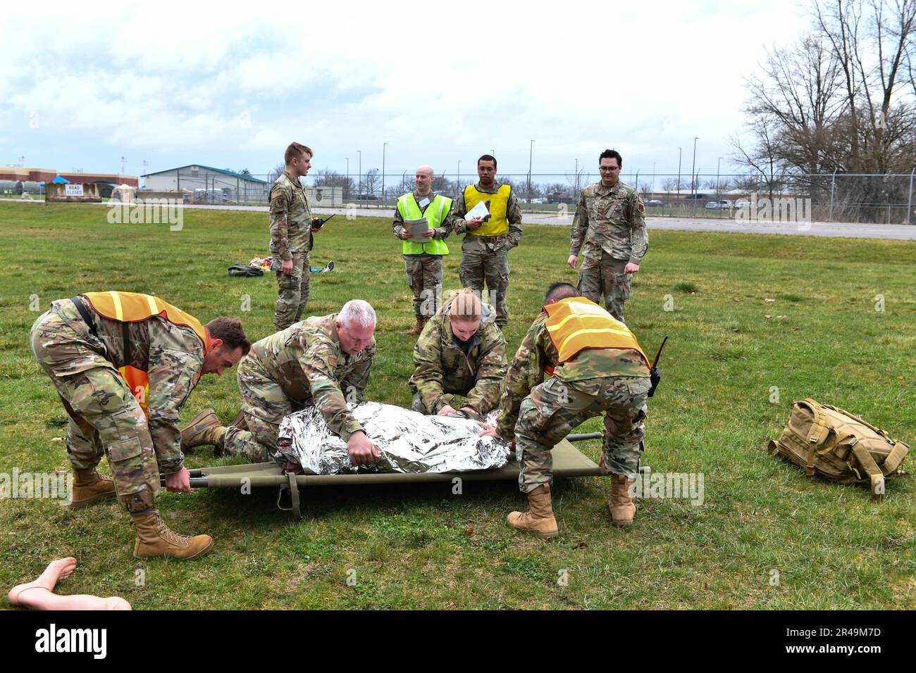 Airmen assigned to the 178th Wing participate in a base-wide exercise ...