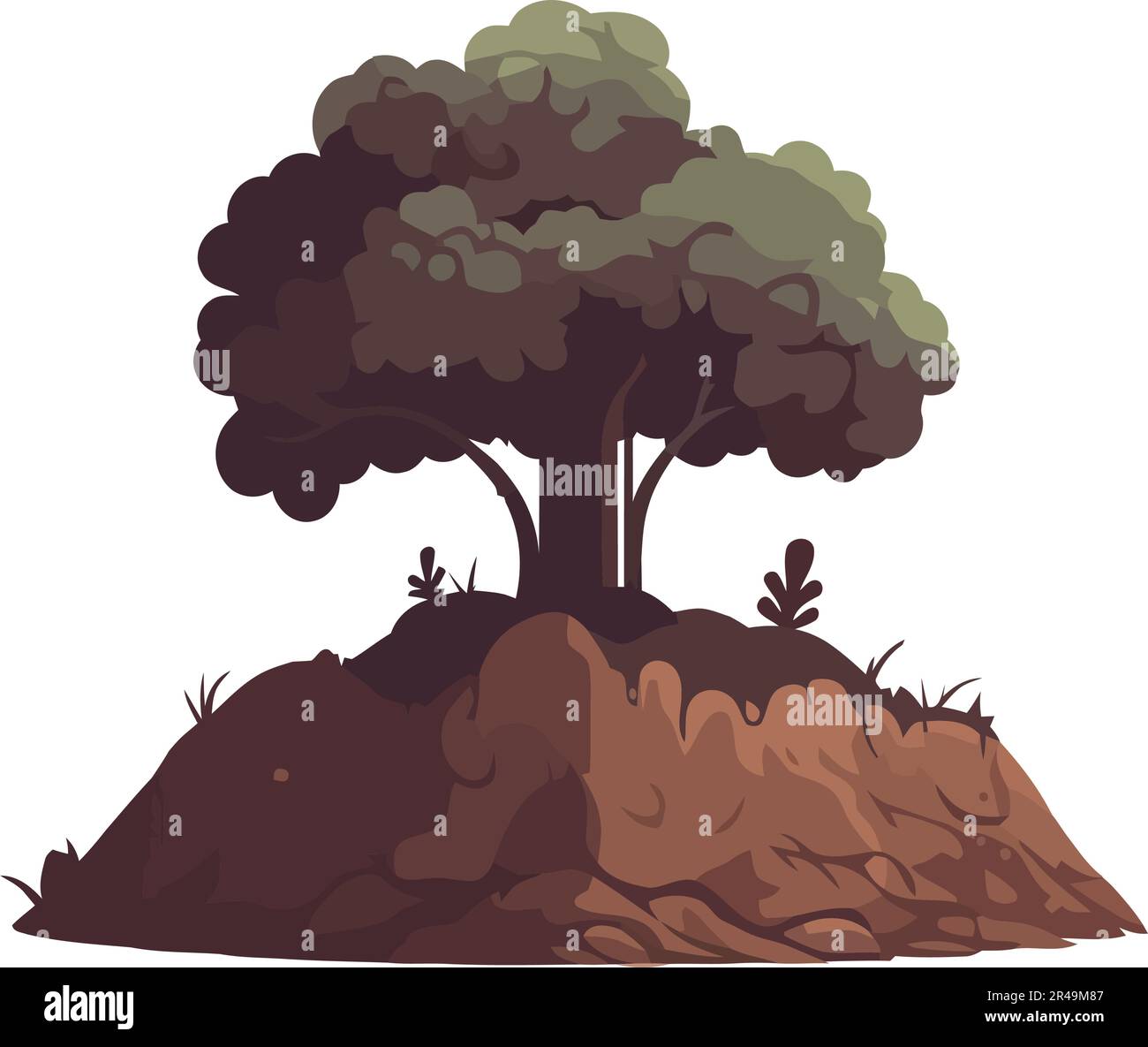 Nature big tree illustration Stock Vector Image & Art - Alamy