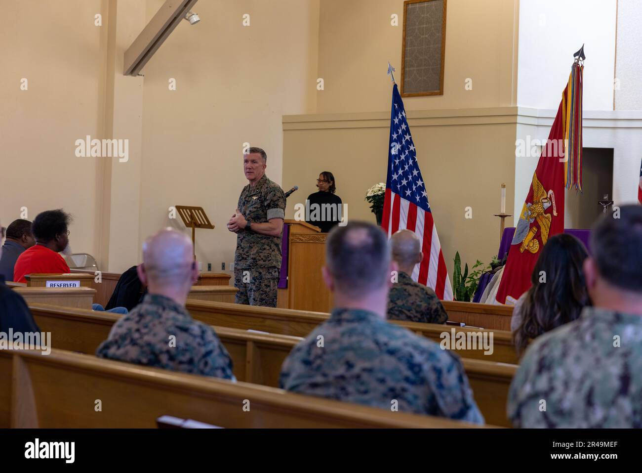U.S. Marine Corps Brig. Gen. Jason G. Woodworth, the commanding general ...