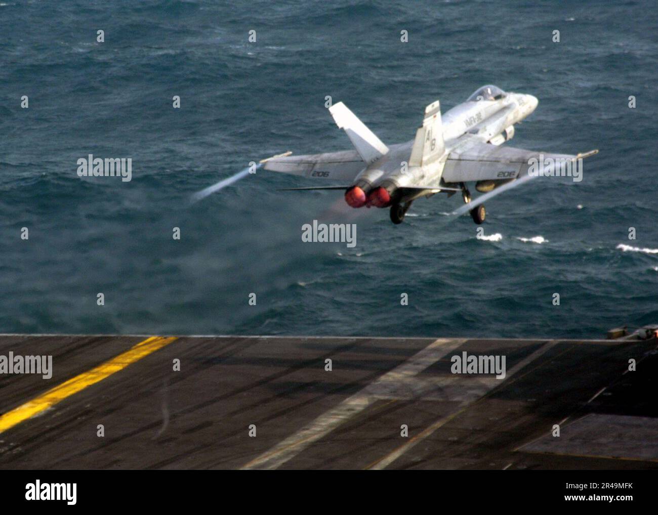 US Navy An F-A 18 Hornet assigned to the Checkerboards of Marine Strike ...