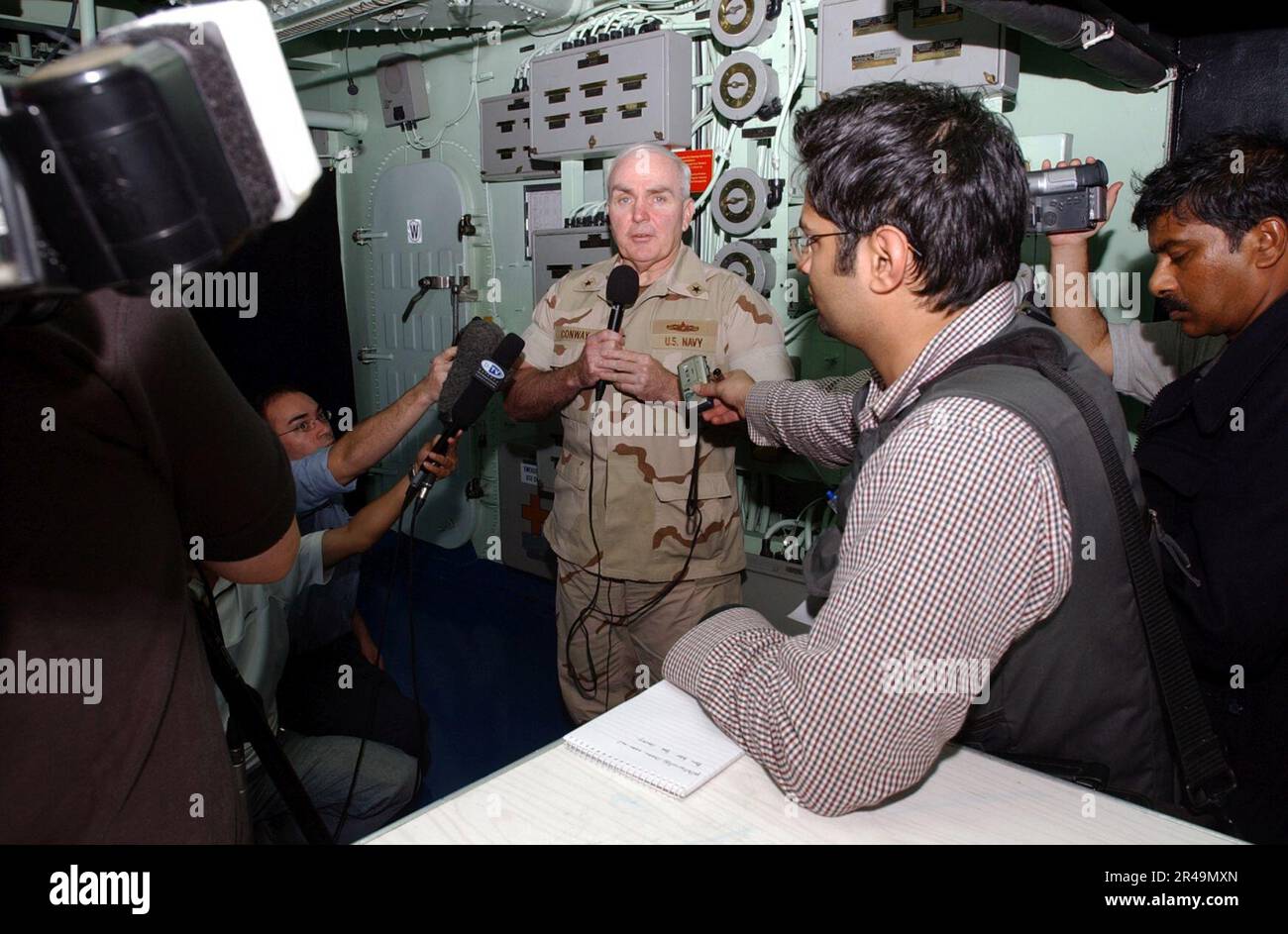 US Navy Rear Adm. Bob Conway, Jr., Expeditionary Strike Group One (ESG ...