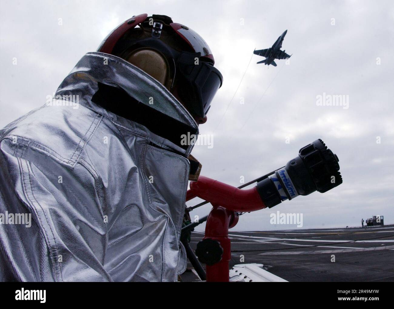 US Navy A Sailor assigned to USS Carl Vinson (CVN 70) air department ...