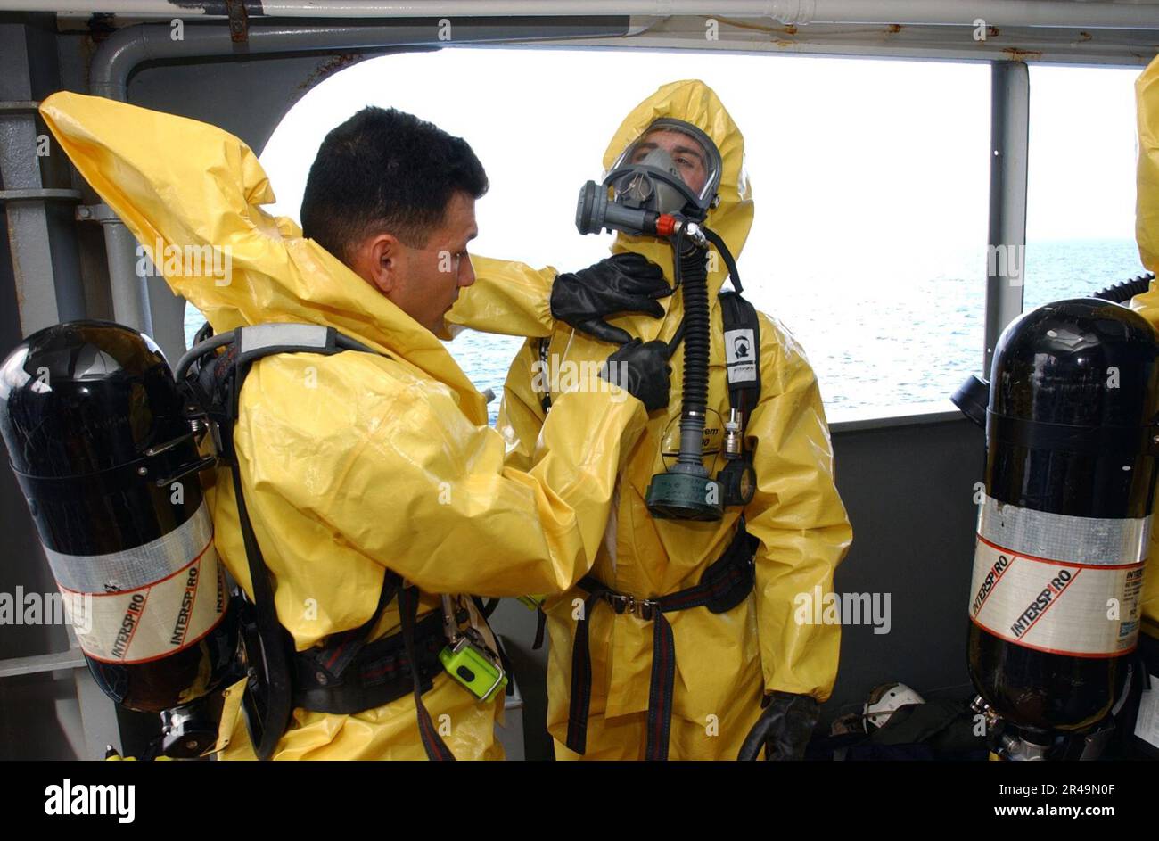 US Navy Nuclear, Biological, and Chemical (NBC) disposal technicians ...