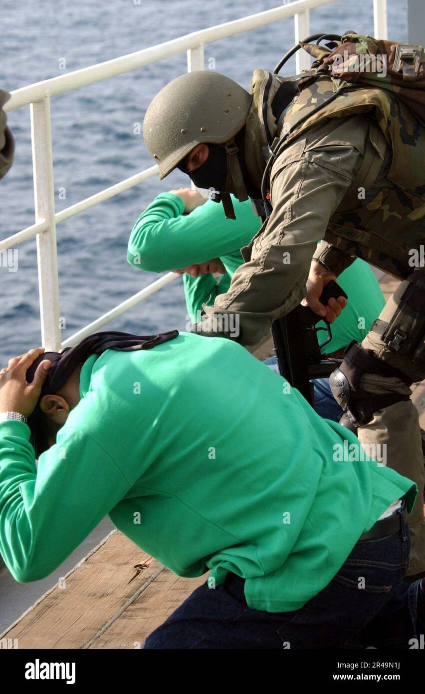 US Navy A Spanish Special Operations Forces (SOF) soldier searches a ...