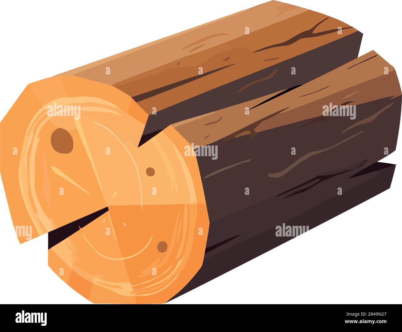 Big wooden log Stock Vector Image & Art - Alamy