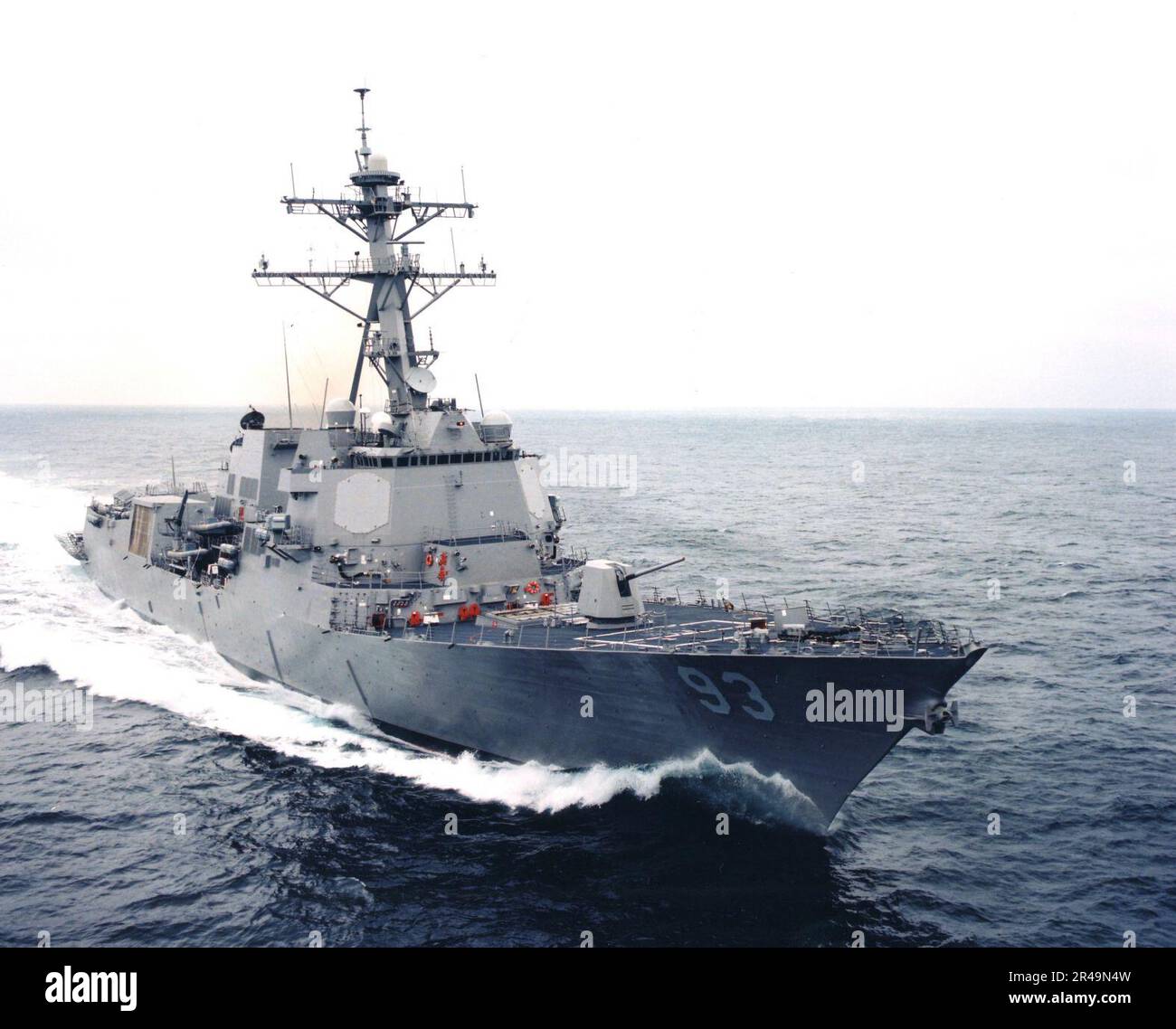 US Navy A view of the starboard bow of the Arleigh Burke-class guided ...